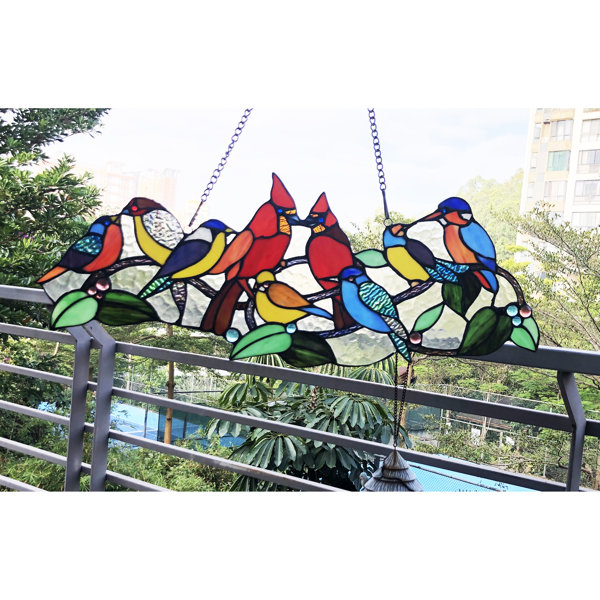 Rosalind Wheeler Kimberly Stained Glass Window Panel And Reviews Wayfair